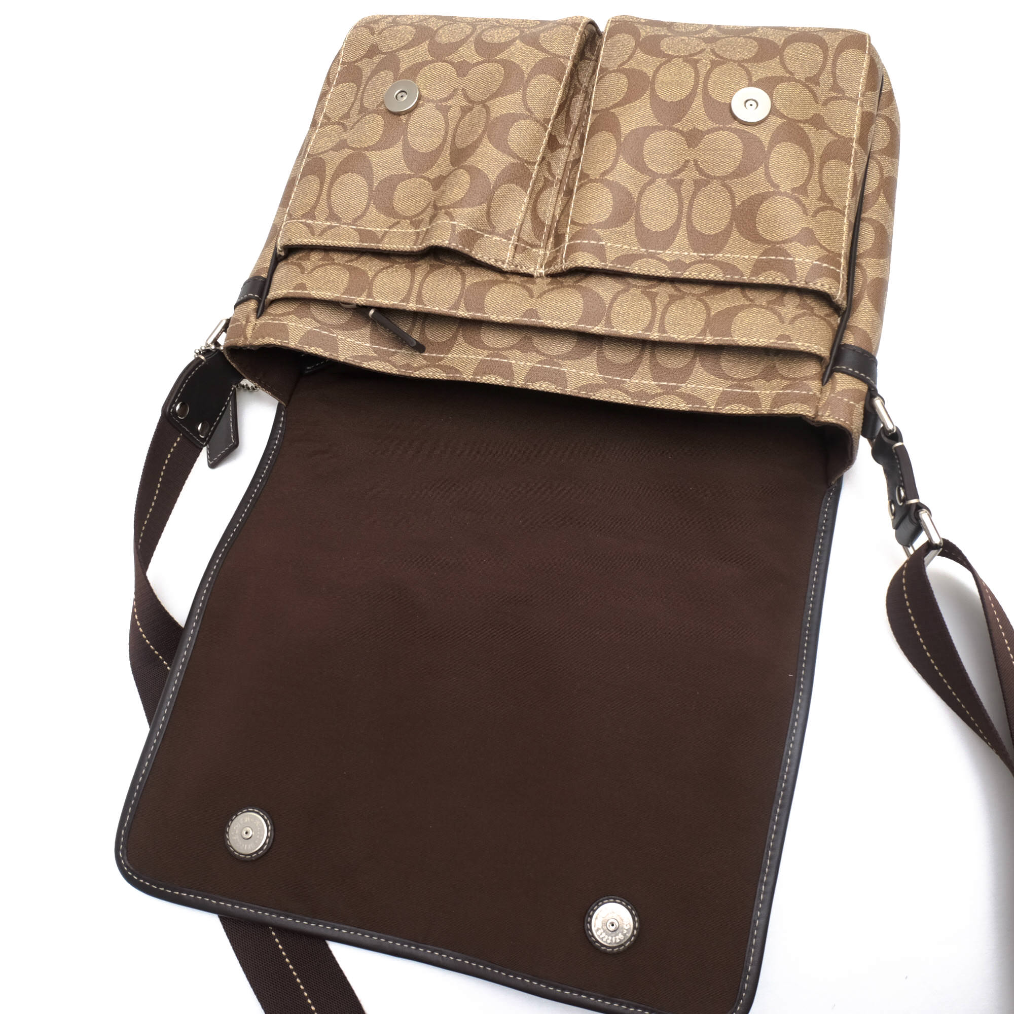 COACH コーチ バッグ ショルダーバッグ F70590 HERITAGE STRIPE SIGNATURE SHO BAG シグネチャー柄 ...